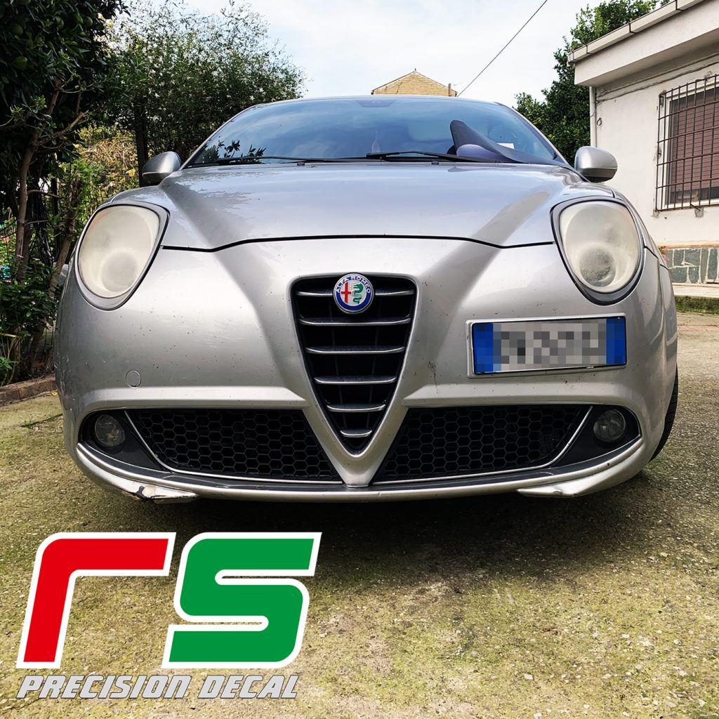 Alfa Romeo Mito Decal bumper inserts carbonlook tuning bocanegra