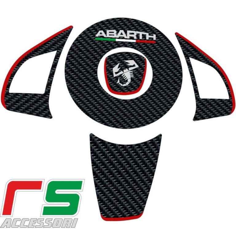 ADESIVI kit volante resinati fiat 500 595 695 Abarth Decal