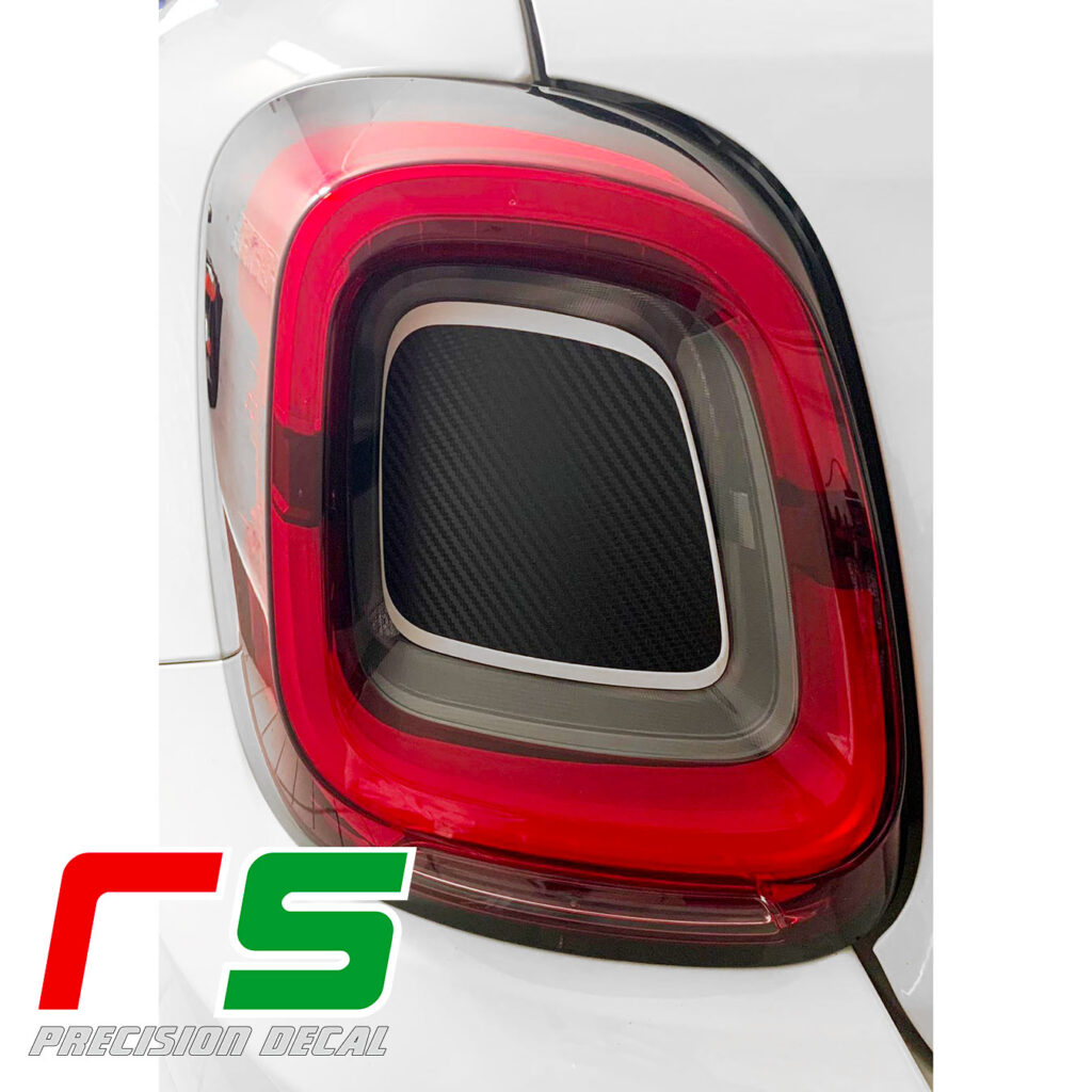 fiat 500X 2019 adesivi sticker decal luci posteriori stop tuning