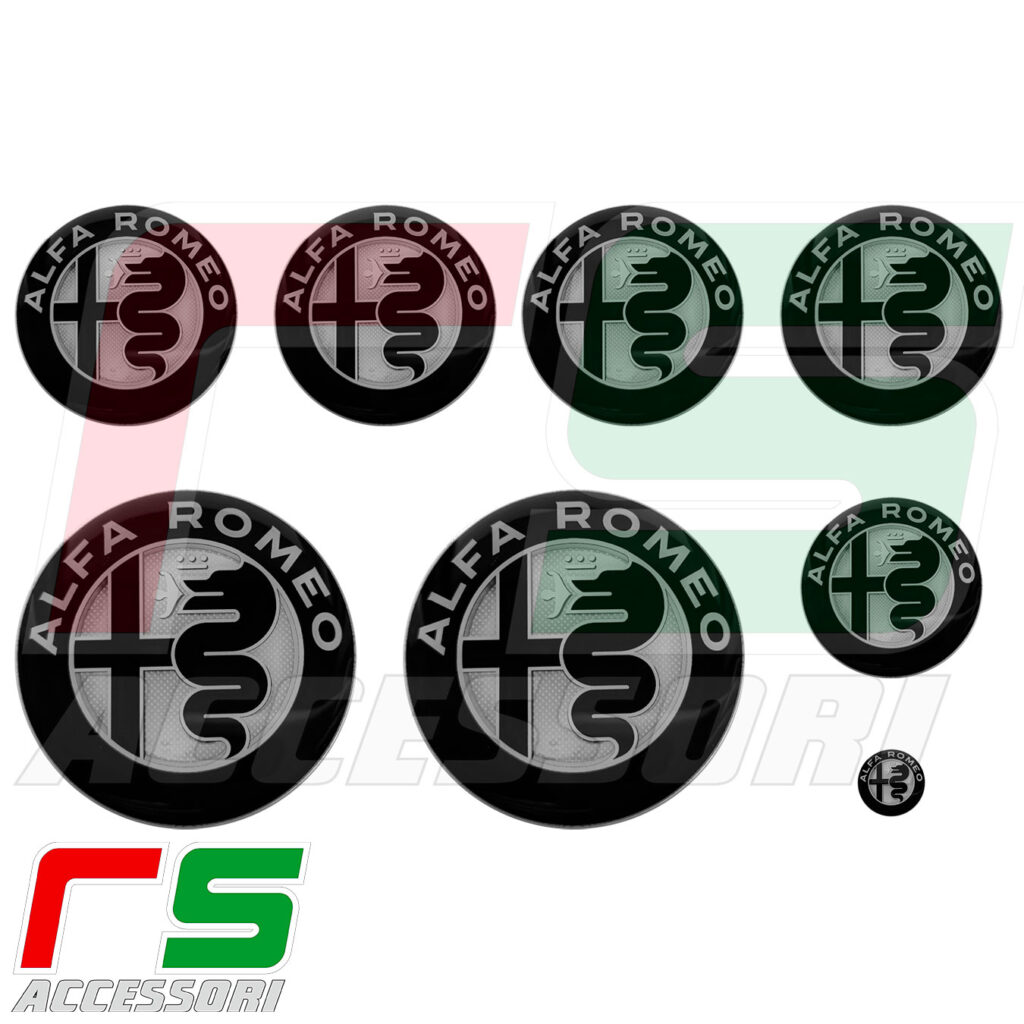 alfa romeo mito 147 STICKERS kit logos resin frieze decal