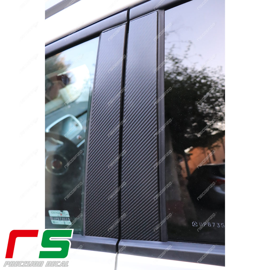 fiat 500x ADESIVI montanti carbonlook sticker decal kit esterno